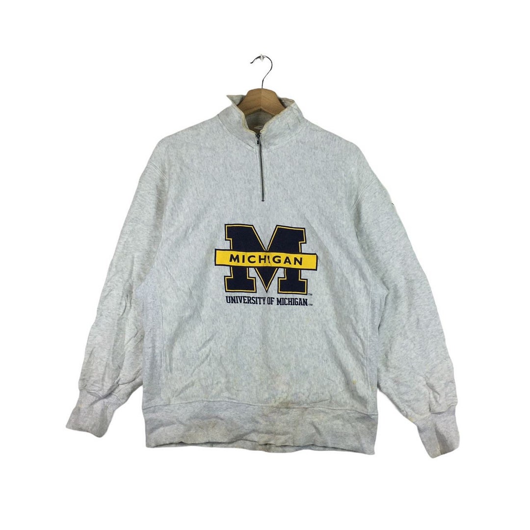 Vtg UNIVERSITY OF MICHIGAN Big Logo Sweater Pullover - Etsy