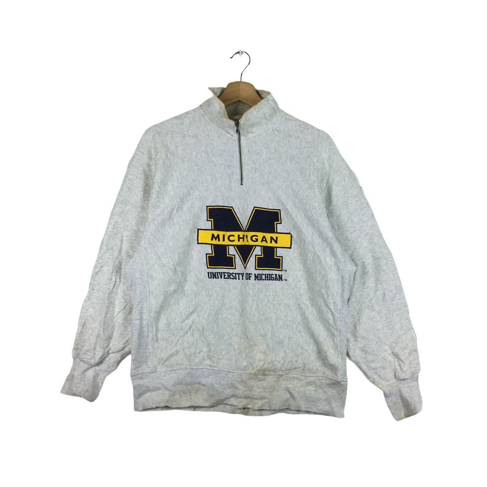 Vtg UNIVERSITY OF MICHIGAN Big Logo Sweater Pullover - Etsy