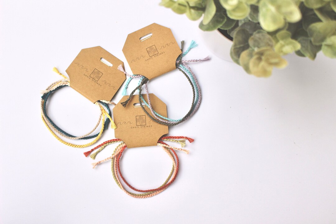 Minimalist Thin Stackable Bracelets, Cotton Friendship Bracelet, VSCO ...