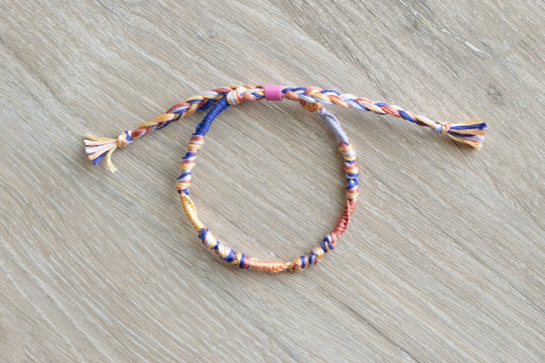Knotted Friendship Bracelet/anklet | Skinny Bracelet/anklet | Beach ...