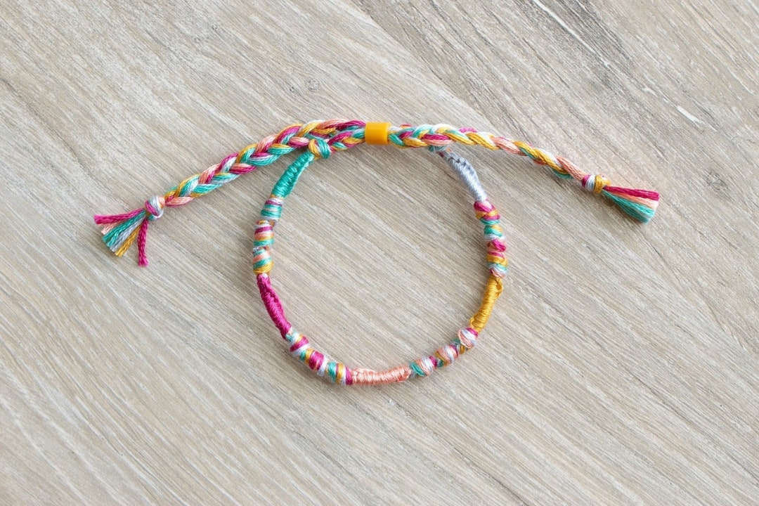 Knotted Friendship Bracelet/anklet | Skinny Bracelet/anklet | Beach ...