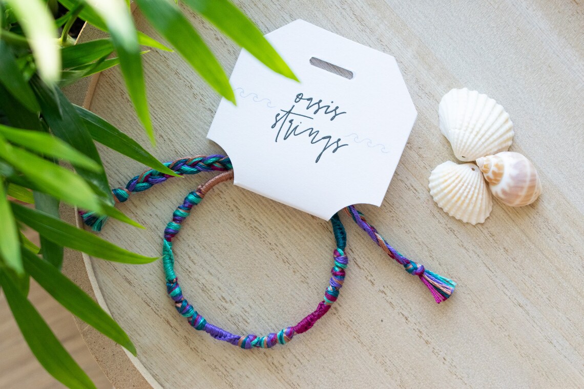 Knotted Friendship Bracelet/anklet | Skinny Bracelet/anklet | Beach ...