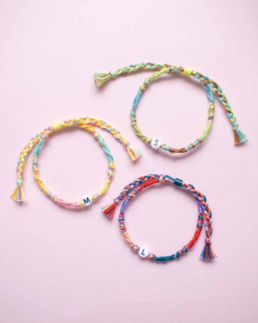 CUSTOM Initial Friendship Bracelet | Letter Bracelet | Couple's ...