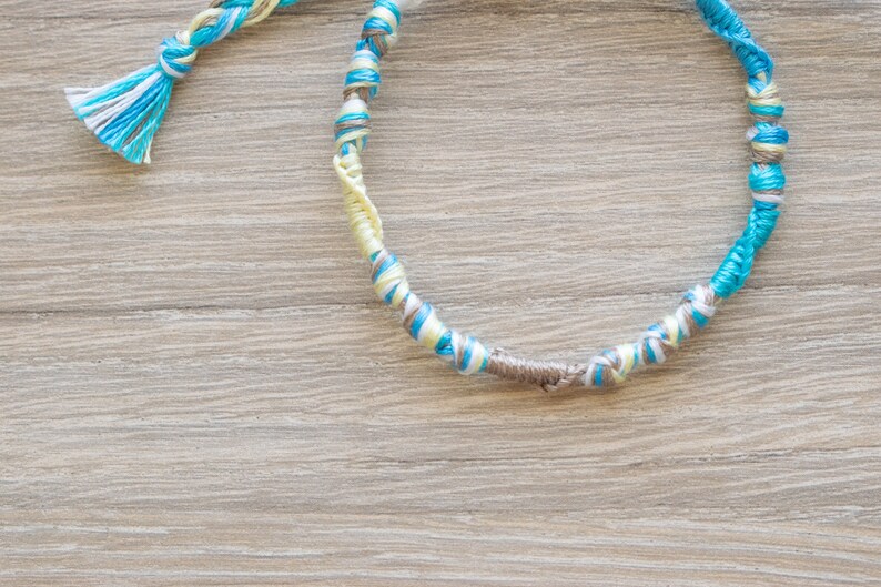 Knotted Friendship Bracelet/anklet | Skinny Bracelet/anklet | Beach ...