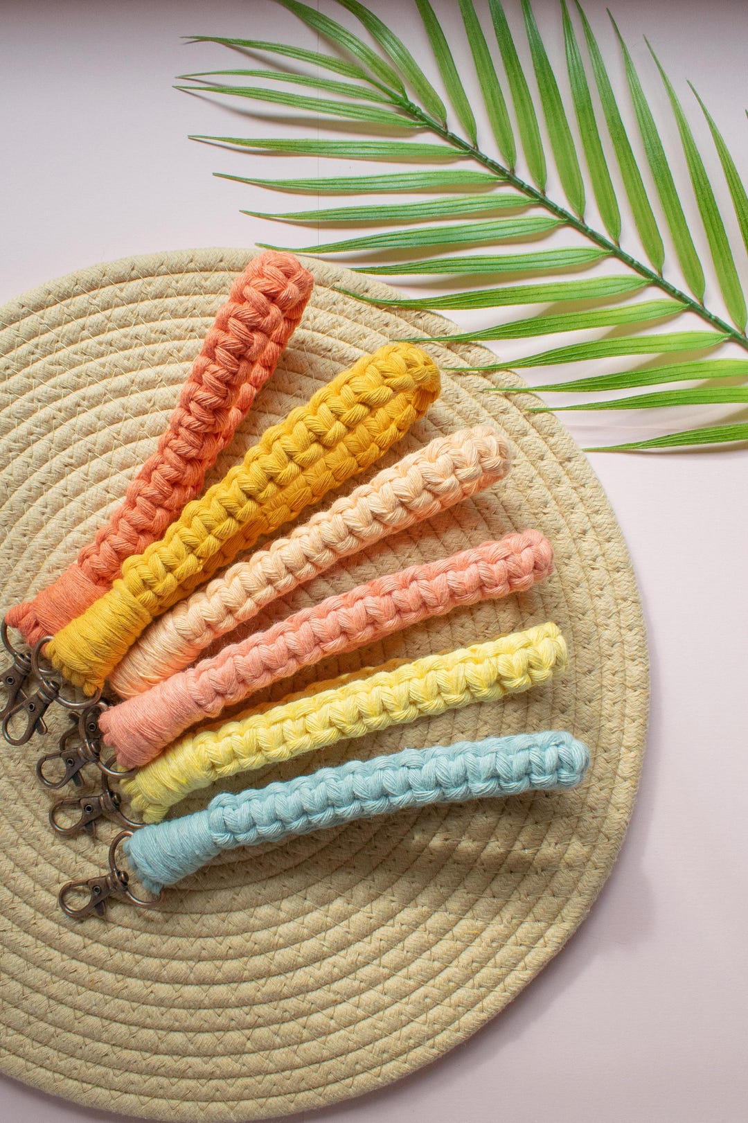 CUSTOM Macrame Wristlet | Macrame Key Fob | Boho Wristlet | Lightweight ...