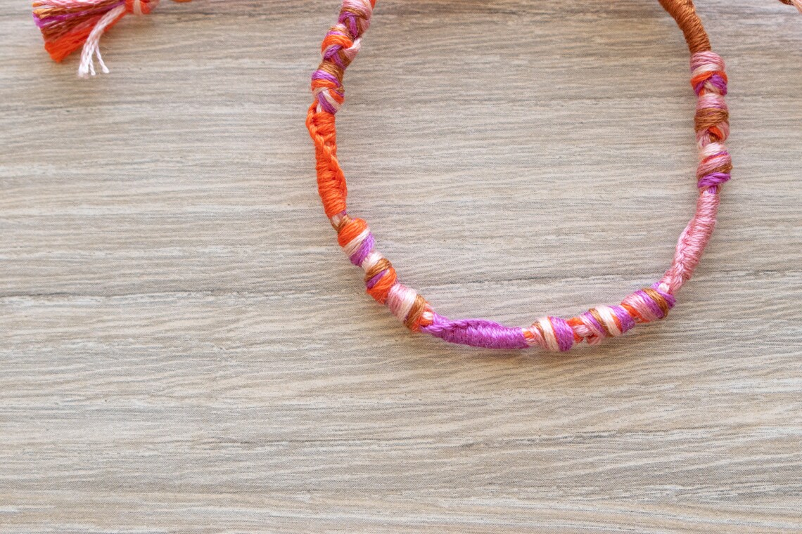 Knotted Friendship Bracelet/anklet | Skinny Bracelet/anklet | Beach ...
