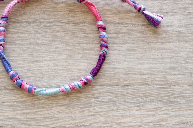Knotted Friendship Bracelet/anklet | Skinny Bracelet/anklet | Beach ...