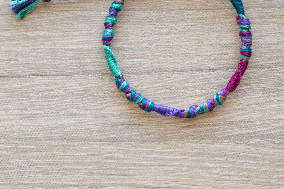 Knotted Friendship Bracelet/anklet | Skinny Bracelet/anklet | Beach ...