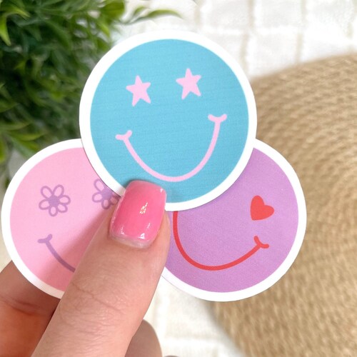Star Smiley Face Sticker - Etsy