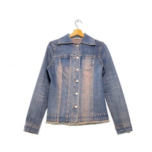 2000s Faded Denim Jacket - Etsy