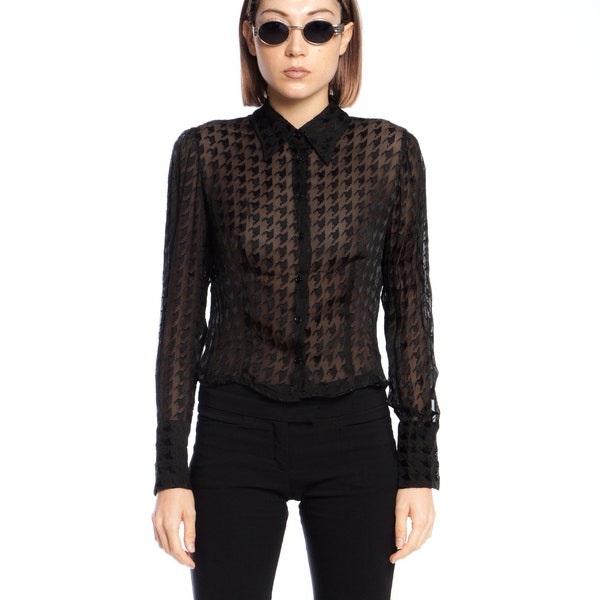 See Through Button Down - Etsy