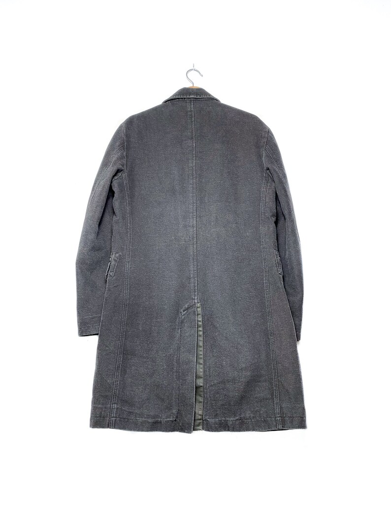 1990s-00s GAS Denim Trench Coat, Dark Gray Jeans Long Jacket - Etsy
