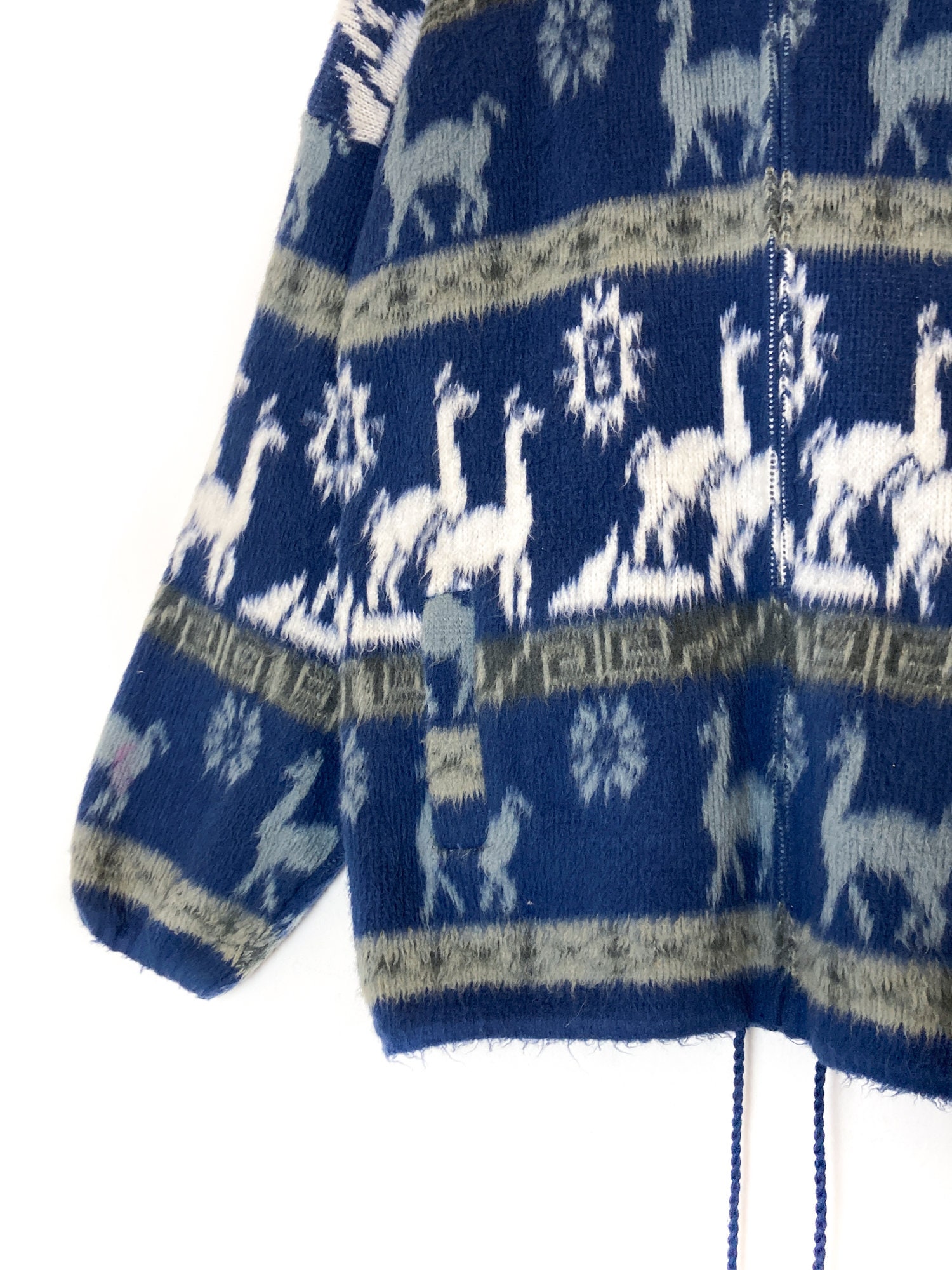 ECUADOR WOOL Sweater Fleece, Geometric Oversize Jumper, Unisex Heavy ...