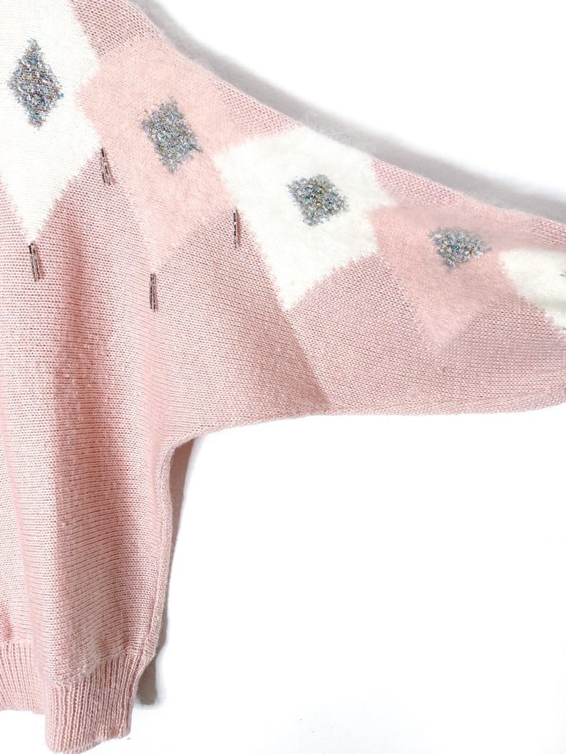 ANGORA WOOL Baby Pink Cream Color Pullover Beads - Etsy