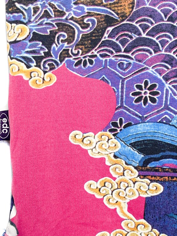 2000s Japanese graphic print mini dress, y2k multicol… - Gem