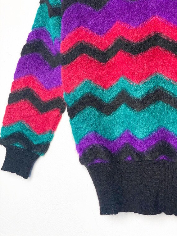 1980s vintage Missoni iconic Zig-zag print mohair kni… - Gem