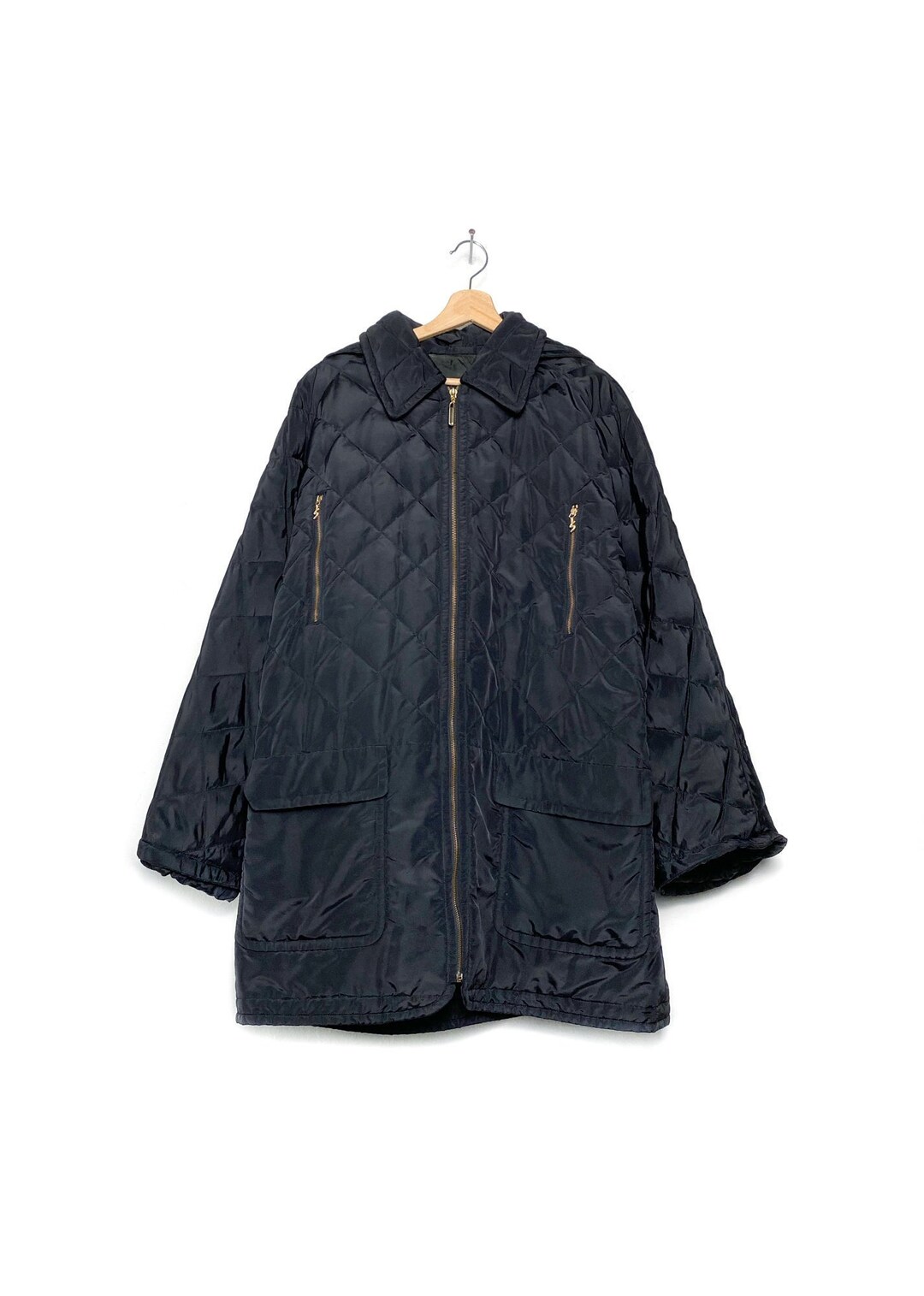 90s Quilted Bomber Jacket by Sonia Bogner, Black Oversized Padded ...