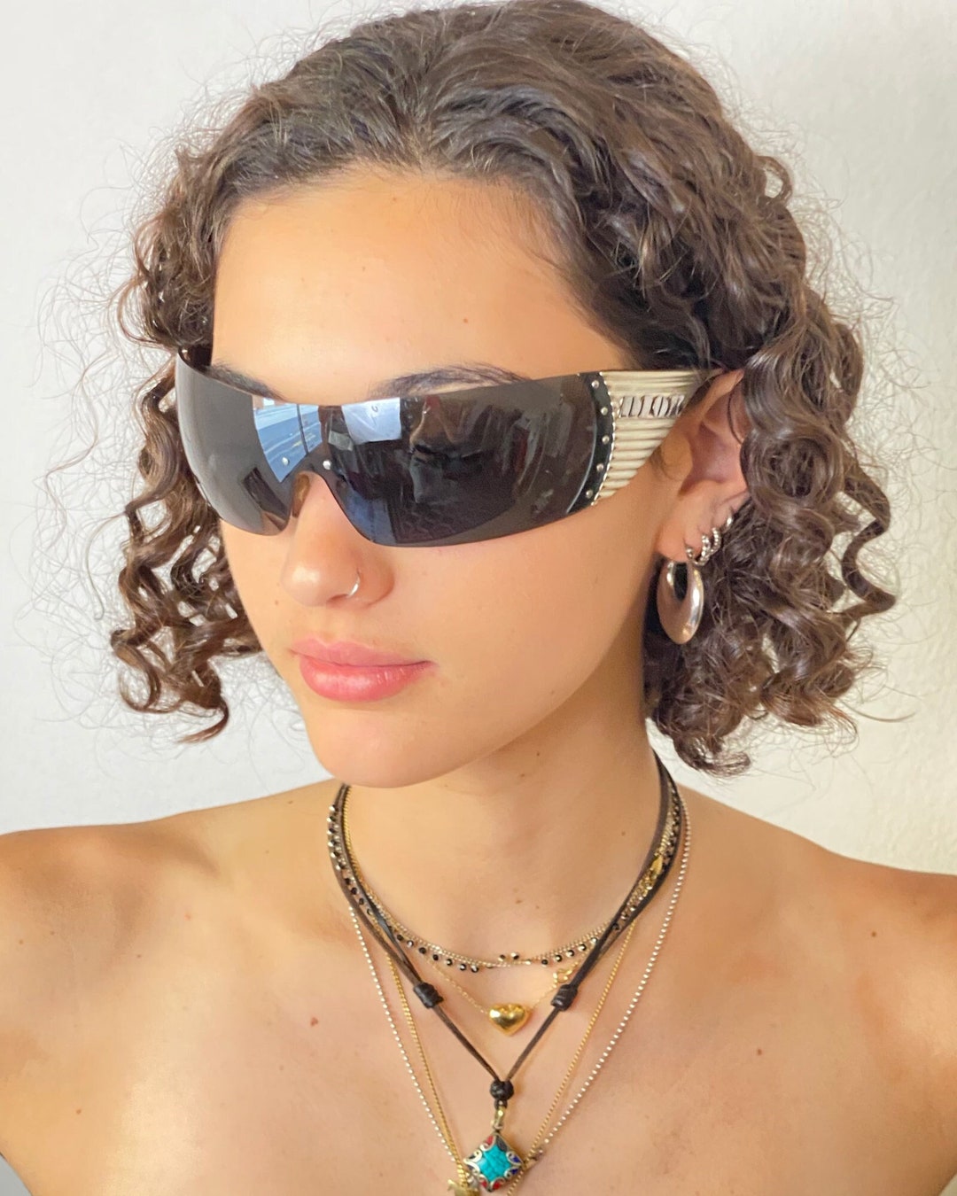 Y2K Dior Vintage Bike Sunglasses Bike 1 Chrome With Grey - Etsy