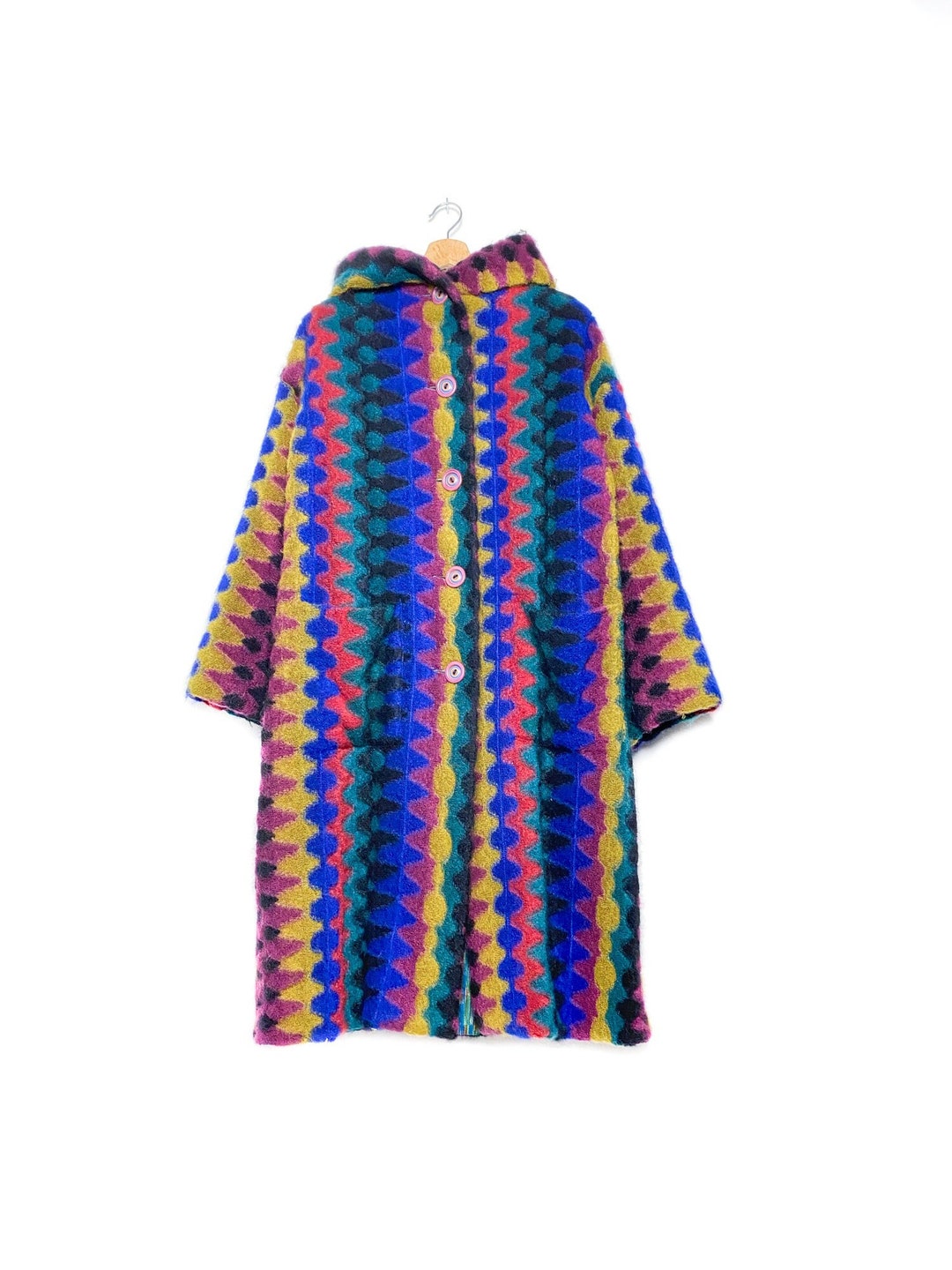 90s-00s Iconic Missoni Vintage Knitted Long Overcoat. High Quality ...