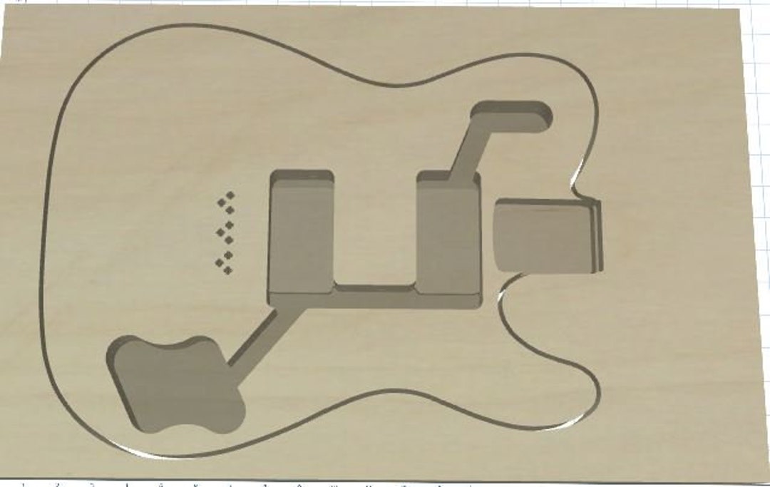 1972 Fender Tele Deluxe Guitar (ready to Cut Gcode File) GRBL CNC ...