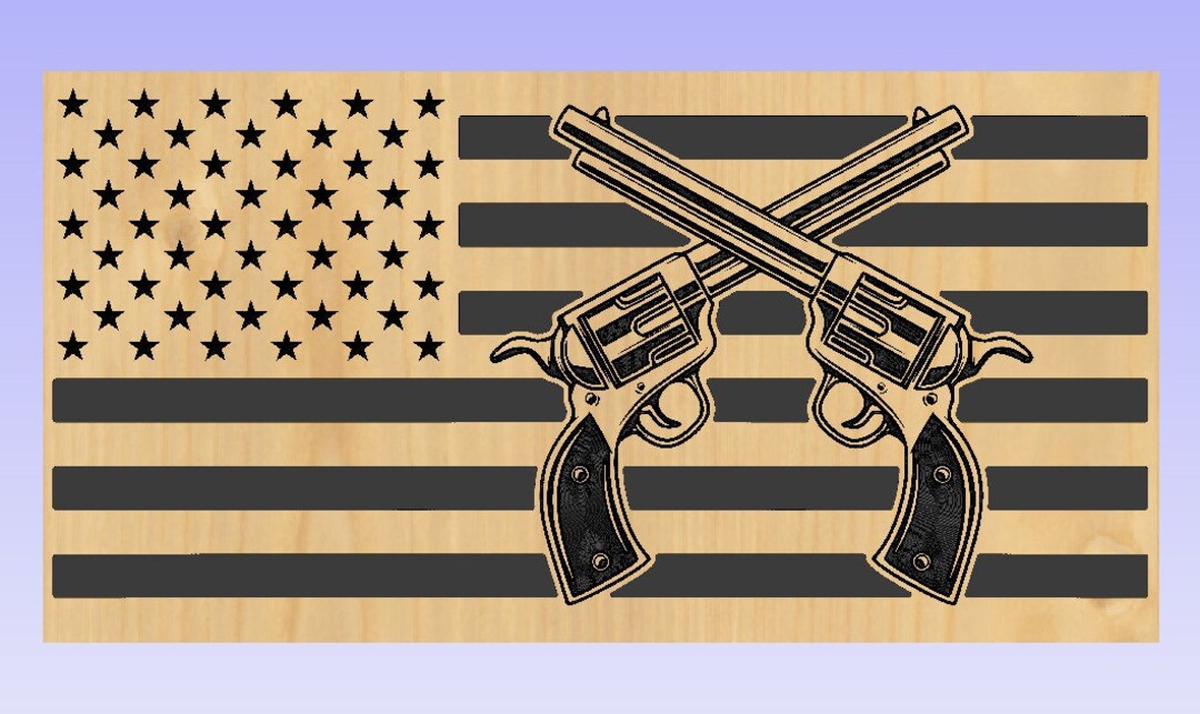 2 Guns Flag SVG File - Etsy