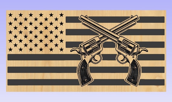 2 Guns Flag SVG File - Etsy