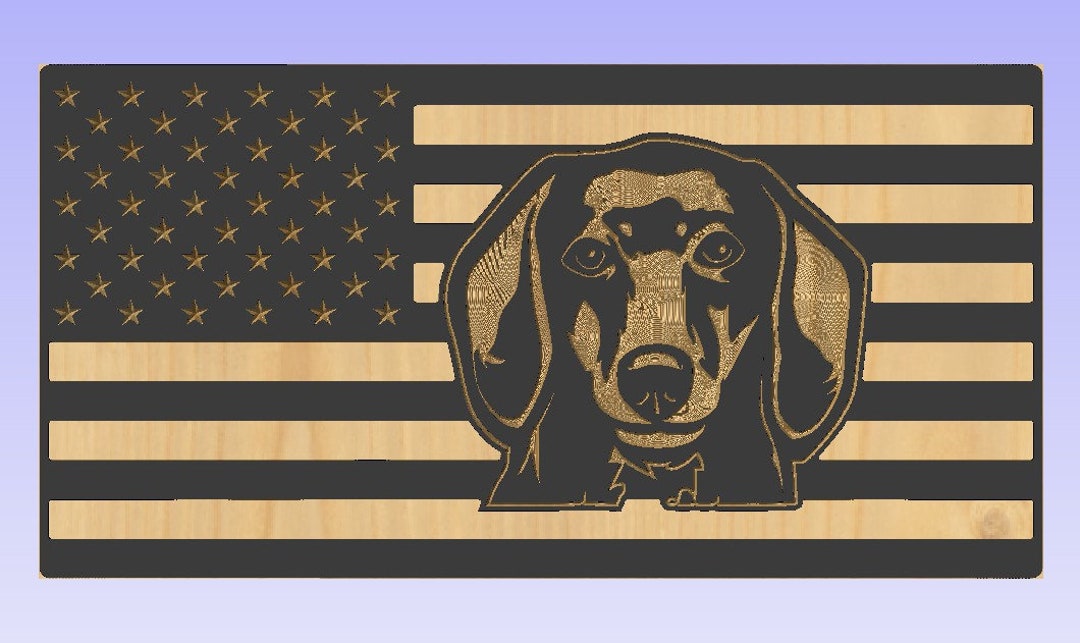 Dachshund American Flag - Etsy