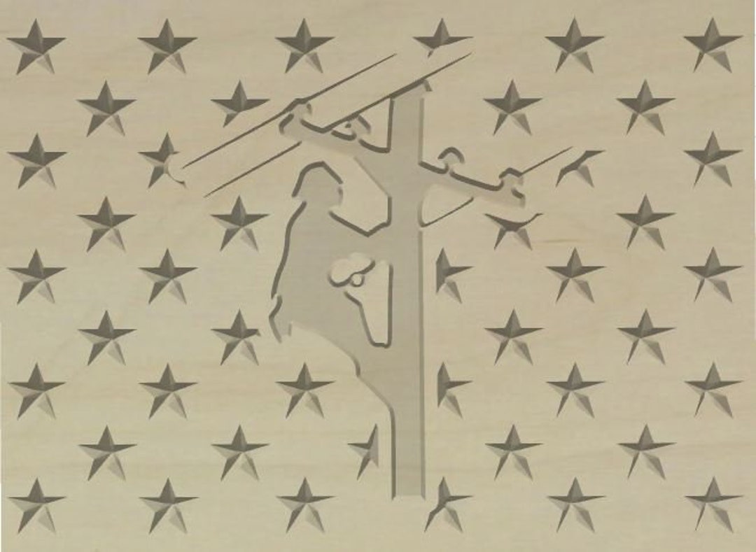 Lineman Union 14.25 by 10.5 (ready to Cut GRBL GCODE) - Etsy