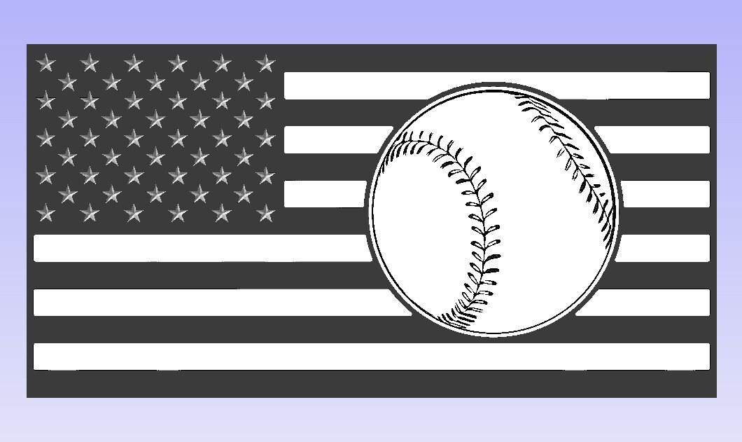 Baseball American Flag - Etsy