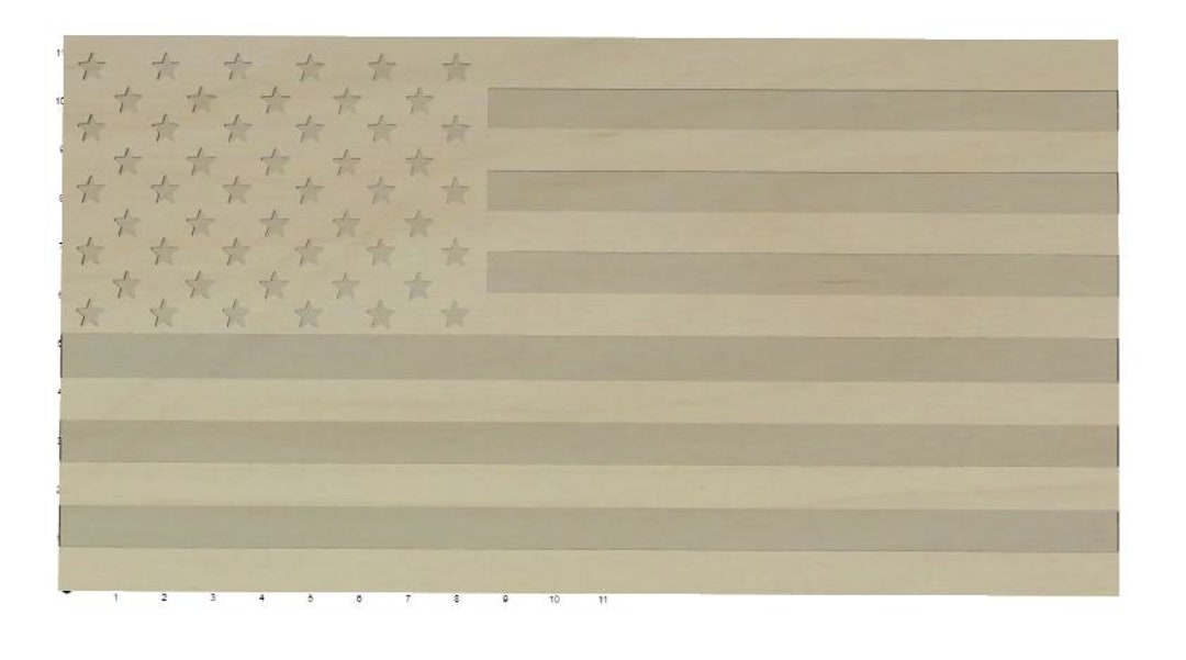 American Flag Full CNC G-code File and Ready to Cut. Grbl Software ...