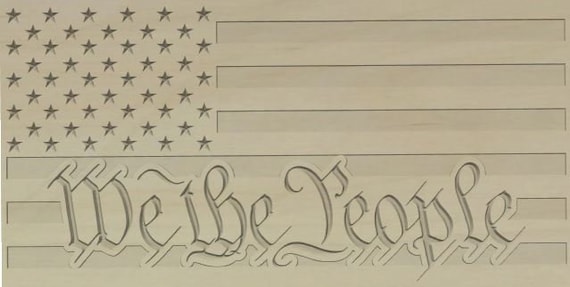 Cnc G-code File for American Flag. WE THE PEOPLE Size of - Etsy