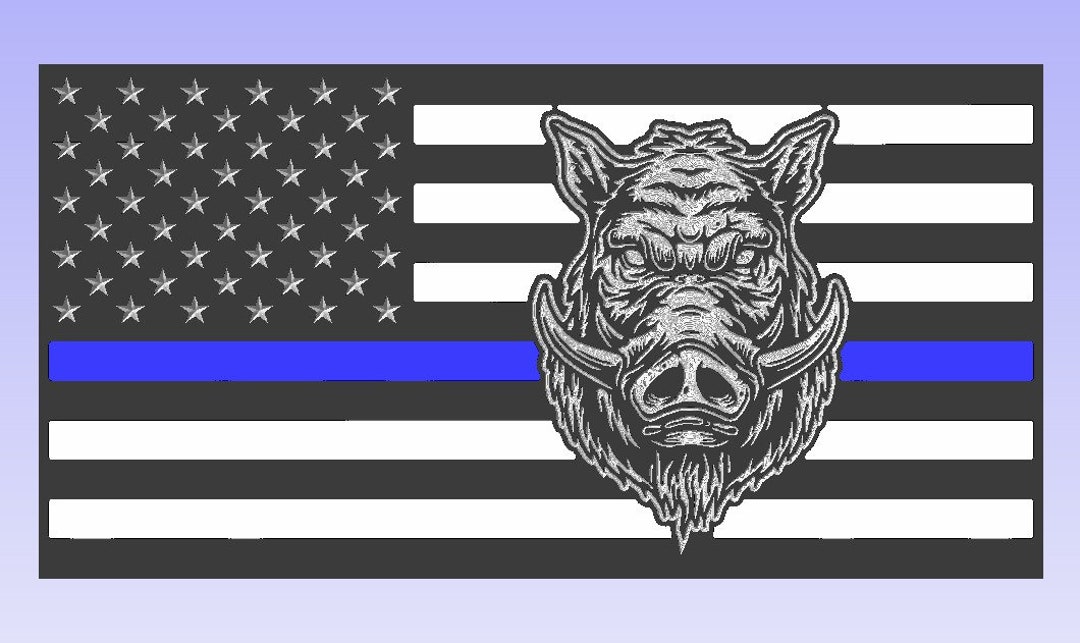 Boar Head American Flag SVG - Etsy