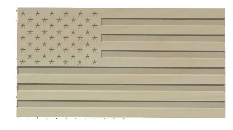 American Flag Full CNC G-code File and Ready to Cut. Grbl Software ...