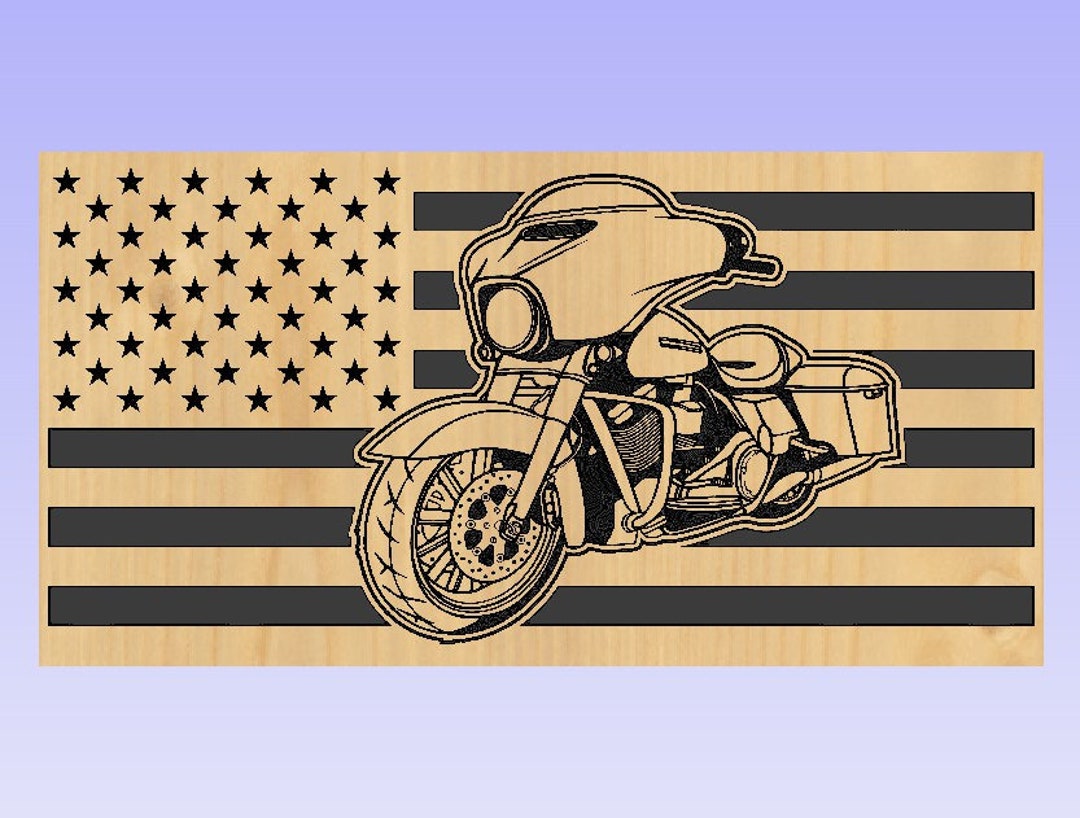 Street Glide American Flag SVG - Etsy