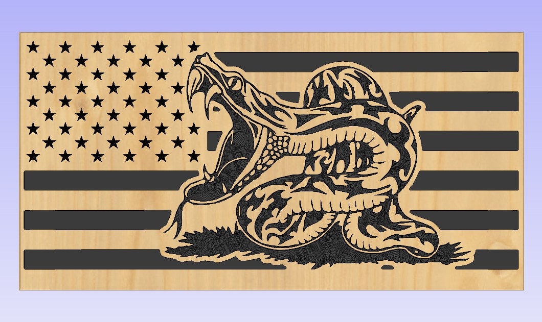 Snake Flag (SVG,DXF and CRV File) - Etsy
