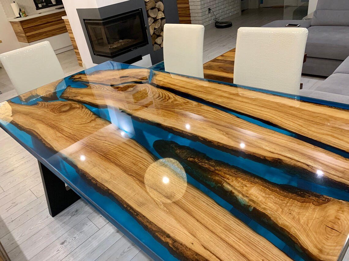 Maßgeschneiderter Epoxid-Esstisch 180x90cm HANDGEFERTIGT - Etsy.de