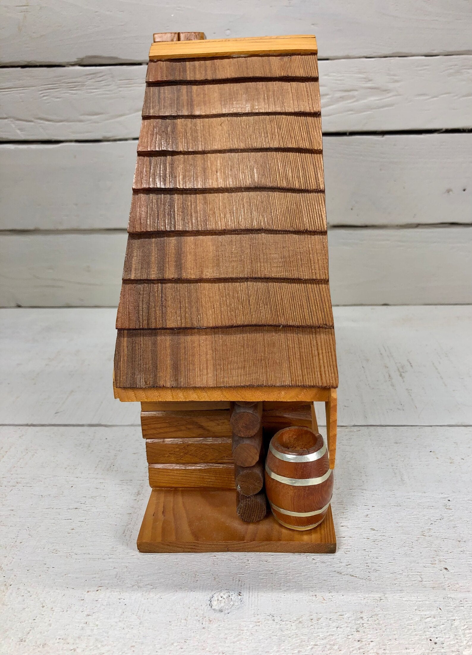 Vintage Log Cabin Wood Clock for Rustic Forest Getaway Home, Lake ...