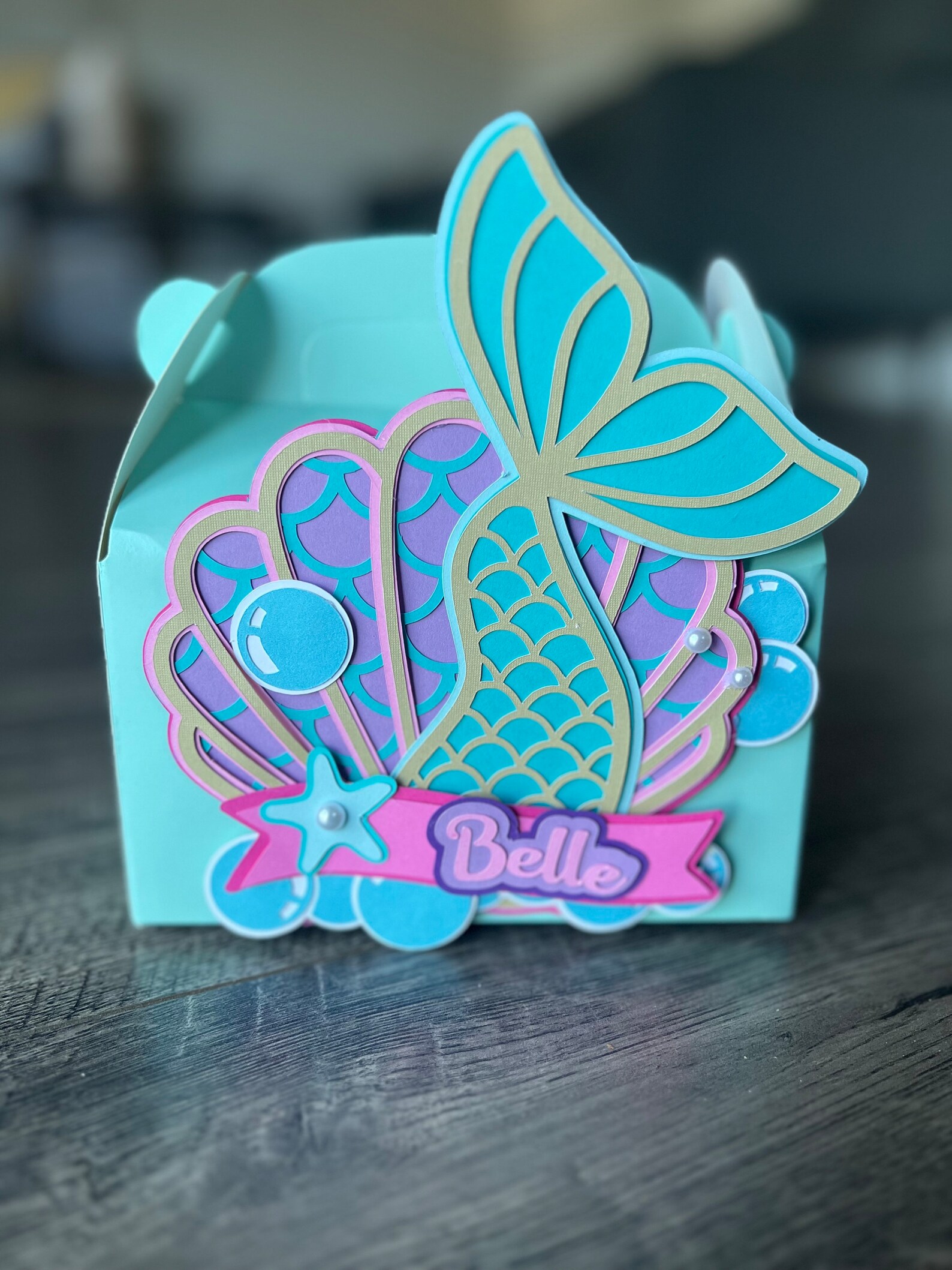 Mermaid Birthday Gable Boxes, Party Favor, Goody Boxes Set of 6 - Etsy