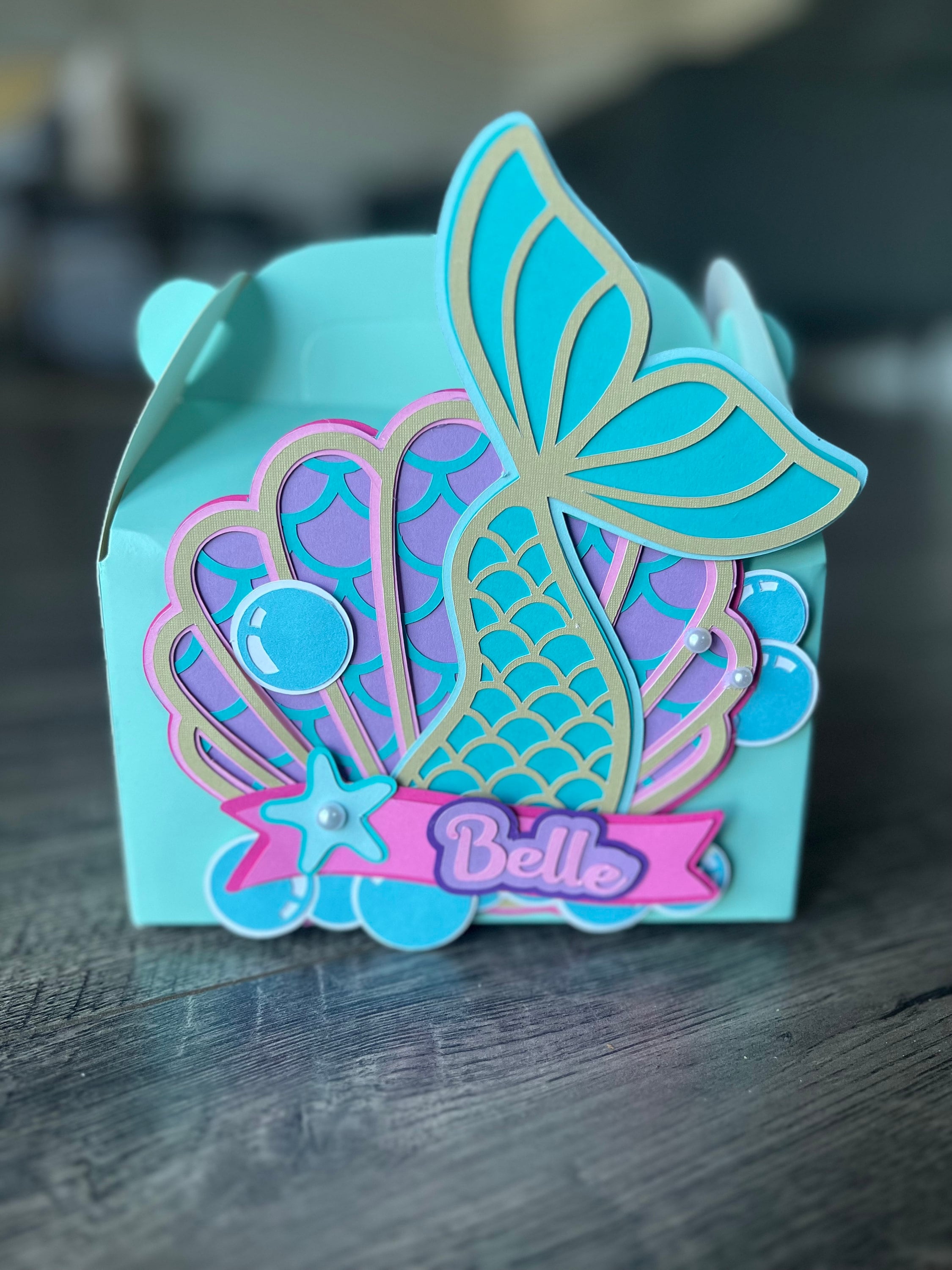 Mermaid Birthday Gable Boxes, Party Favor, Goody Boxes Set of 6 - Etsy