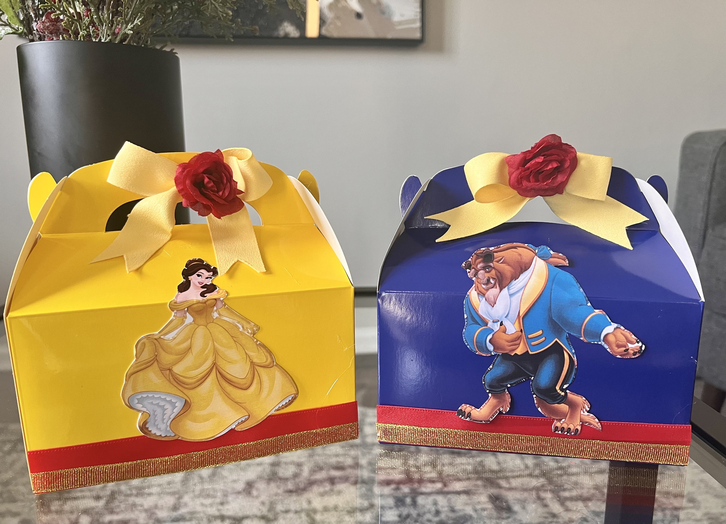 Beauty and the Beast Party Favor Treat Box 12 Ct Goody Candy Box - Etsy
