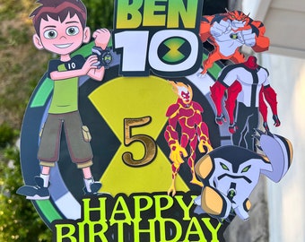 Ben 10 Birthday Printable Cake Topper Set Digital - Etsy