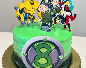 Ben 10 Birthday Printable Cake Topper Set Digital - Etsy