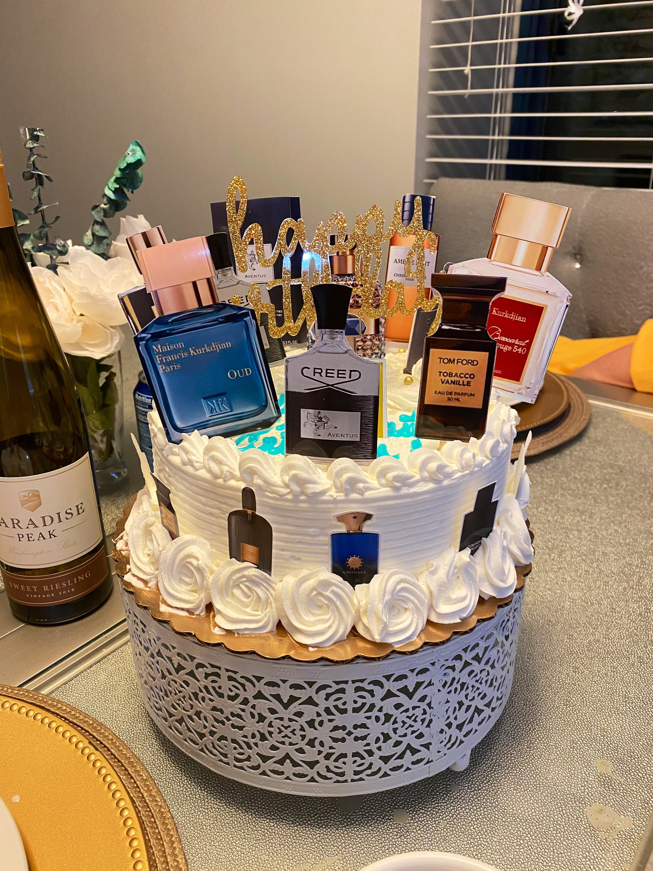 Perfume Cake Toppers Set of 12 Bottles and Happy Birthday Sign - Etsy