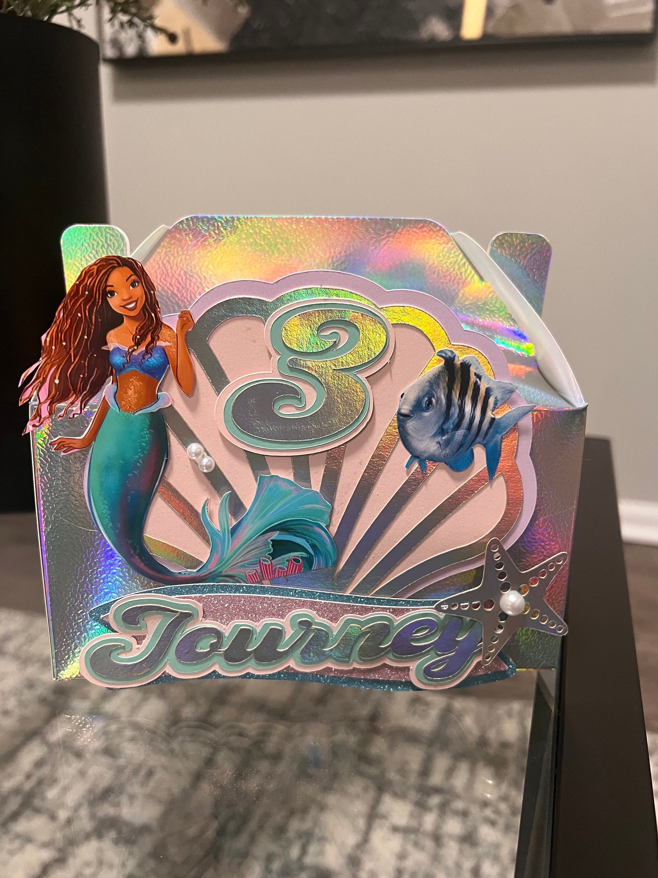 New Little Mermaid Ariel Birthday Gable Boxes, Party Favor, Goody Boxes ...