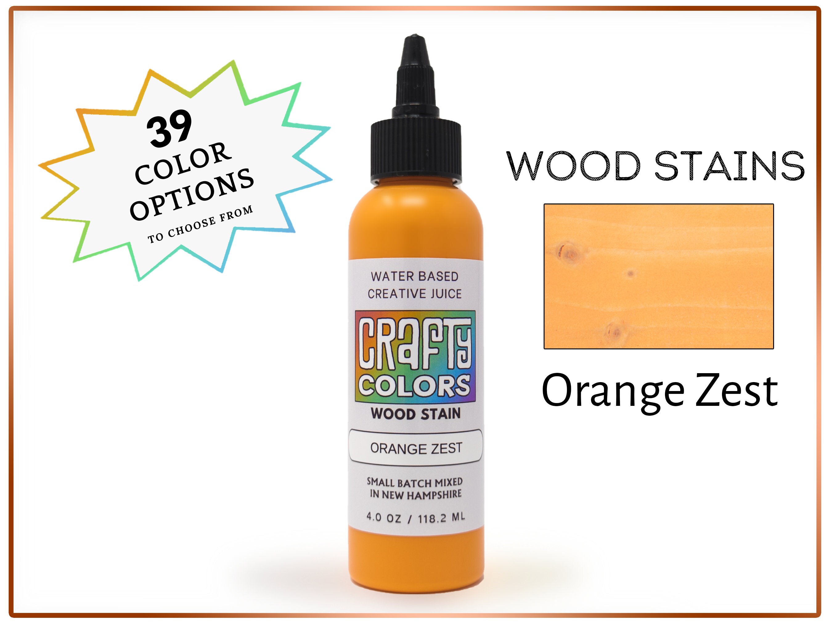 6 Pack of Colorful Wood Stains for Craft Projects, 39 Water-based Wood ...