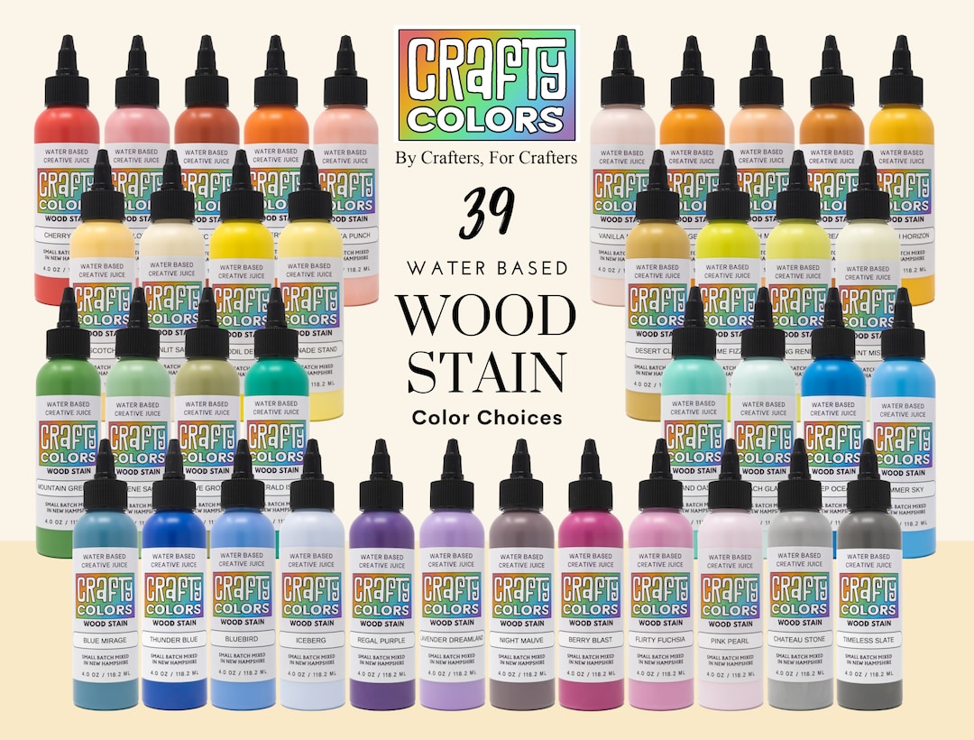 Colorful Wood Stains for Craft Projects, Water-based Wood Stains for ...