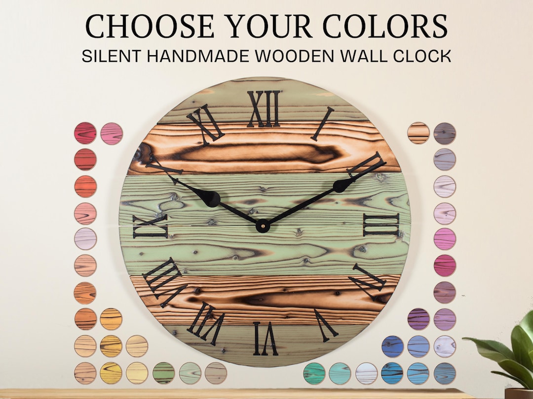 Wood Wall Clock, Interior Designers Wall Decor, Home Furnishings for ...
