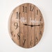 Family Name Wood Wall Clock, Cursive Wall Clock, Personalized Farmhouse ...