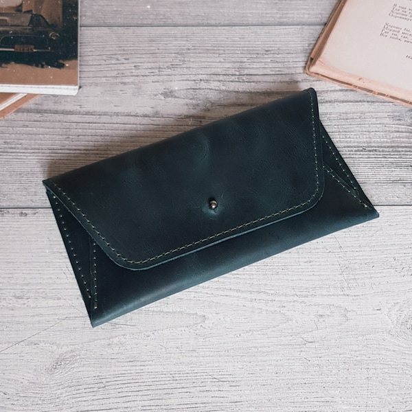 Long Slim Card Case Wallet - Etsy