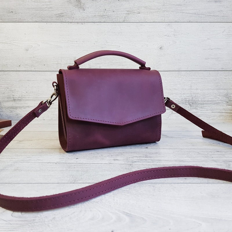 Purple Handbag - Etsy